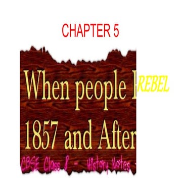 Rebels and the Raj. Class 12 CBSE History project. | PDF