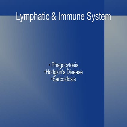 LymphaticImmuneSystem | PPT