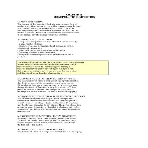 Monopolistic competition | PPTX