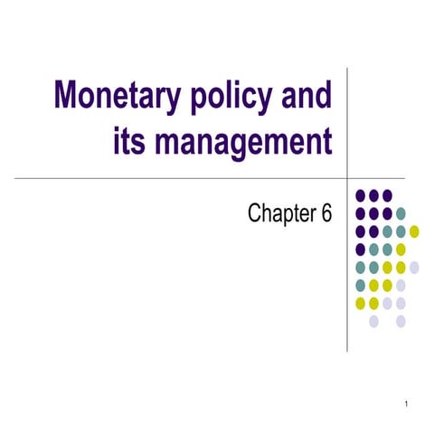 Chapter 6- moneytary policy and its management for BBA | PPT