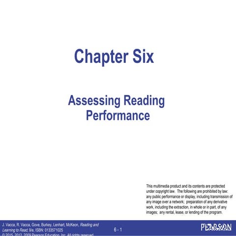 Reading and Learning to Read Chapter 6 | PPT