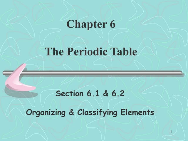 The modern periodic table | PPTX
