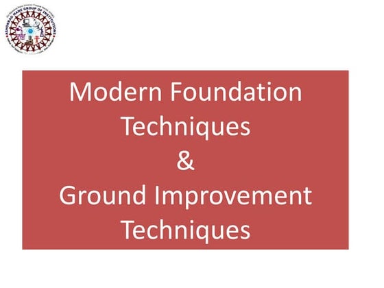 Ground improving techniques in civil engineering | PPT