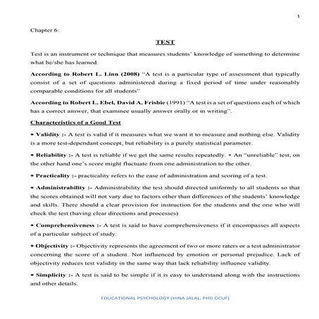 Educational Psychology and Assessment | PDF | Standardized Testing ...