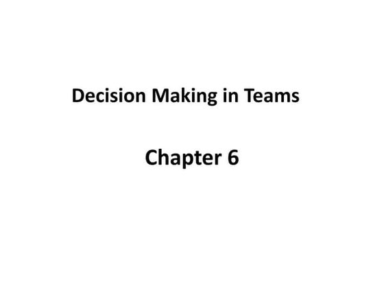 Techniques of Decision Making | PPTX | Technology & Computing