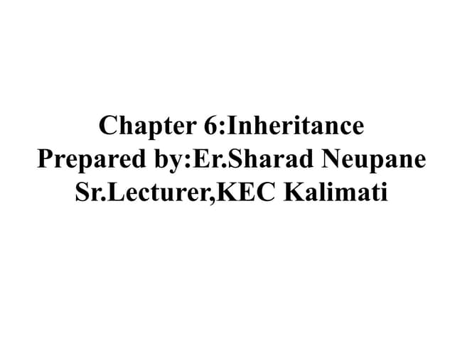 Chapter 6 And Inheritance Oop C Tu Ioe Ppt 1641