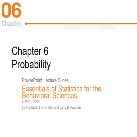 chapter 6 - Probability - Stats for behaviour | PDF
