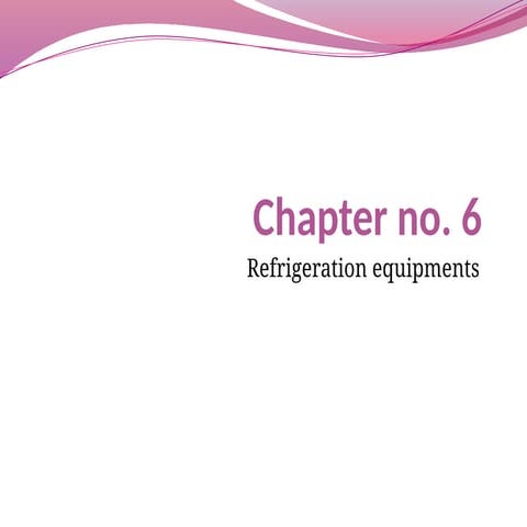 chapter 6.pptx Vapour Copmression Refrigeration | PPTX