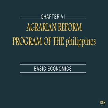 Chapter 6 agrarian reform program of the philippines | PPTX