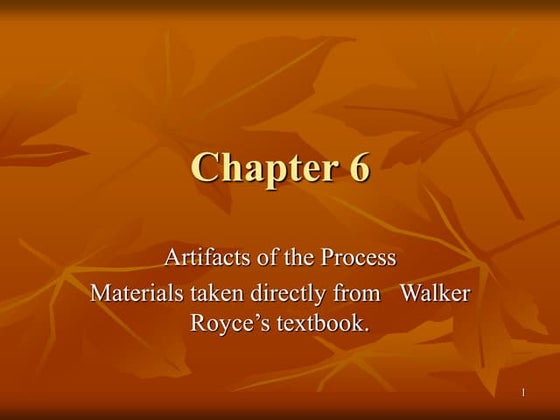 software project management Artifact set(spm) | PPT