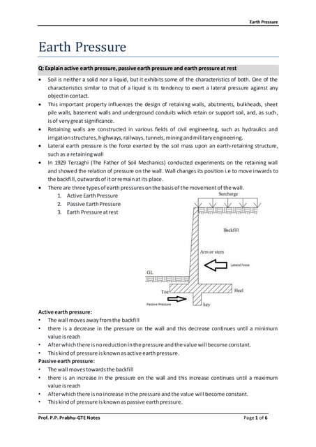 coulomb's theory of earth pressure | PDF