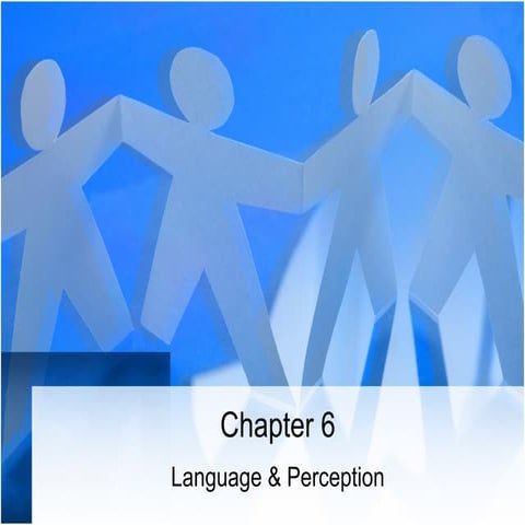 Chapter 6 Language And Perception | PPT