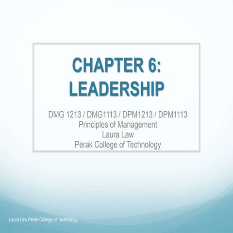 2015 POM Chapter 6 Leading | PPTX