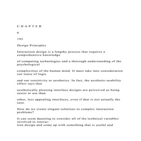 C H A P T E R6193design Principlesinteraction Docx