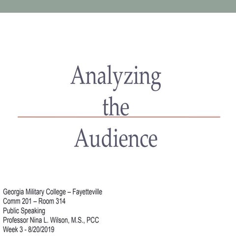 Analyzing the audience | PPT