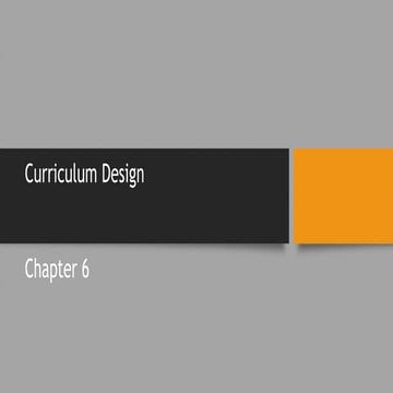 Chapter 6 curriculum design | PPT