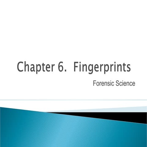 Chapter 6 fingerprints power point | PPT