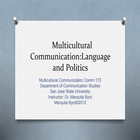 Chapter 6 Language and Politics | PPTX