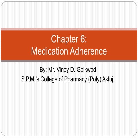 Chapter 6_Medication Adherence.pptx