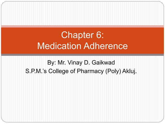 Medication adherence | PPTX