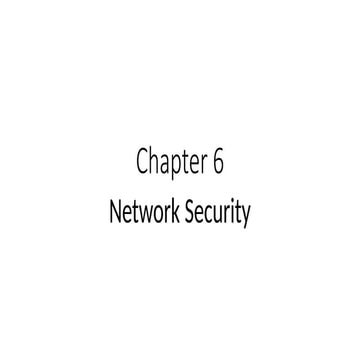 network security chapter six for sybbaca | PPTX