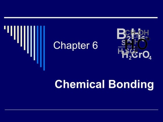 CHEMICAL BONDING.ppt | Chemistry | Science