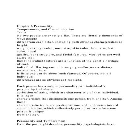 Chapter 6 Personality,Temperament, and CommunicationTraits.docx