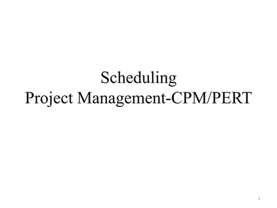 Critical path method | ODP