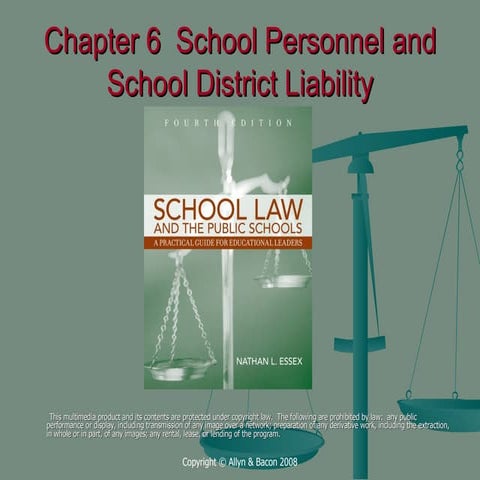 Chapter 6 School Personnel And School District Liability | PPT