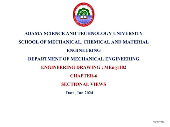 Engineering Drawing: Chapter 10 convention in section | PPT