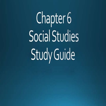 Chapter 6 social studies | PPT