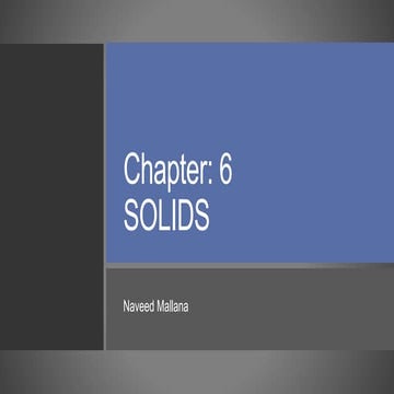 Chapter 6 solids | PPT