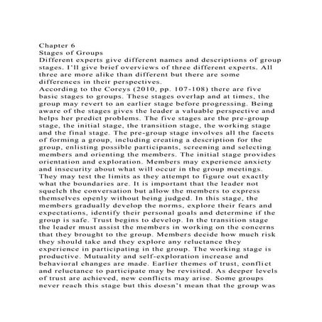 Chapter 6Stages of GroupsDifferent experts give different name.docx