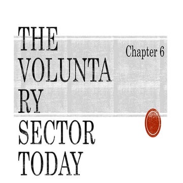 Chapter 6 the voluntary sector today (2) | PPTX