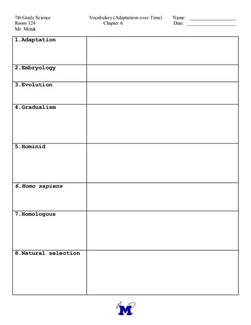 Chapter 6 Section 1: Ideas About Evolution | PPTX | Genetics | Science