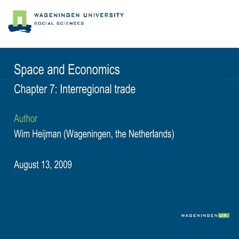 Chapter 7: Interregional Trade | PPT