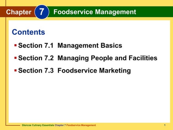 The seven functions of catering | PPT
