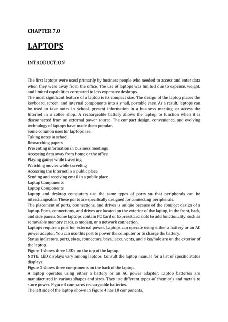 Laptop | PPTX | Laptops | Computing