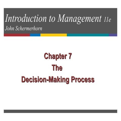The Decision-Making Process | PPT | Business | Business and Finance