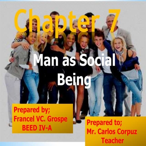 Man as social being Chapter 7 | PPTX