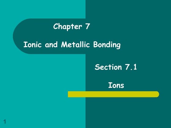 Ionic Bonding | PPT