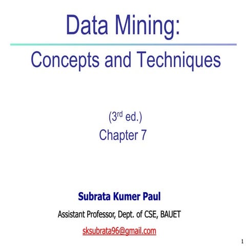 Chapter 7 Advanced Frequent Pattern Mining Ppt