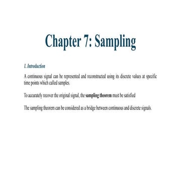 Chapter 7 Sampling Theorem Tín hiệu và hệ thống.pptx