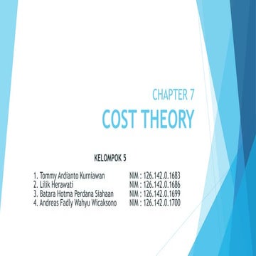Chapter 7 - cost theory - james l pappas | PPTX