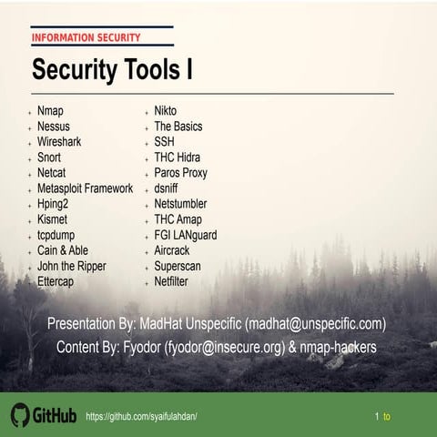 Chapter 7 security tools i | PPT