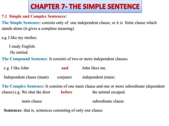The Simple Sentence | PPT