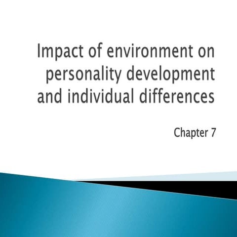 Chapter 7_impact of environment on personality | PPTX