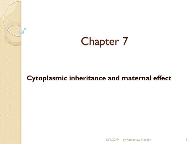 Cytoplasmic Inheritance.pdf | Genetics | Science