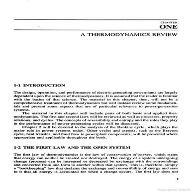 Chapter 7 (Additional notes) Thermodynamics Review (Power Plant ...