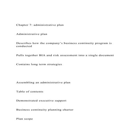 Chapter 7 administrative planAdministrative planD.docx | Career ...